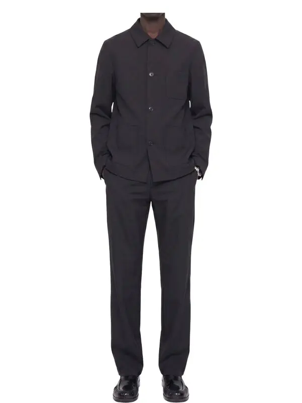 LARDINI Button Pocket Jacket - Black