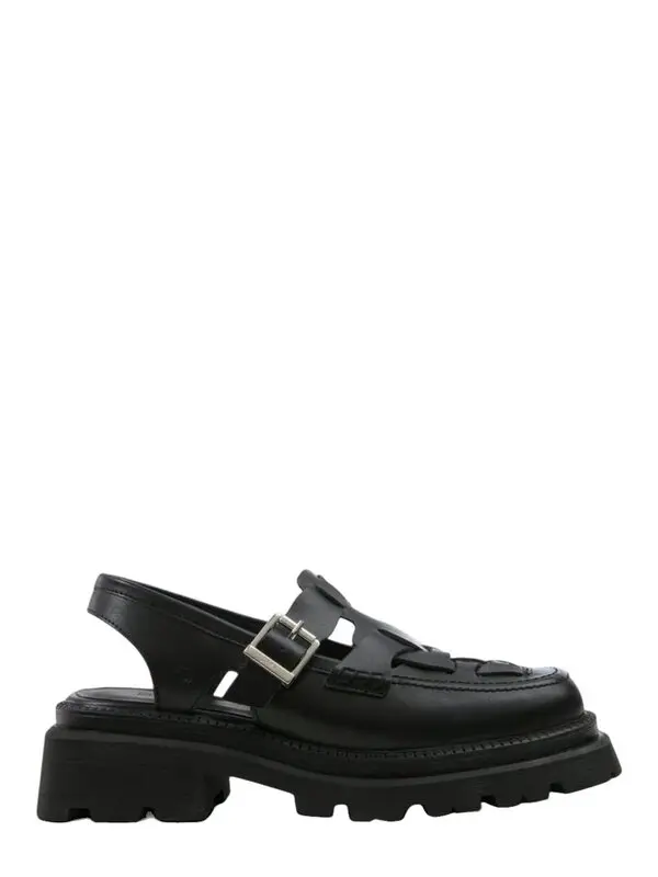 PREV Dorothy Platform T-bar Slingback Moccasin Sandals - Black