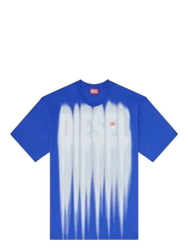 DIESEL® Cotton T-shirt With Bold Logo Print - Multicolor