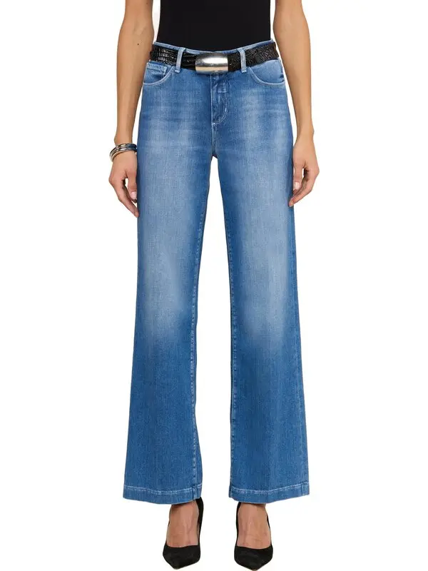 L'Agence Scottie Wide-leg Jean In Indigo - Sullivan