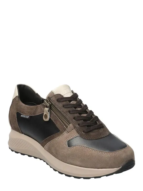 Mephisto Kim" Sneaker With Colorblocked Accents - Walnut