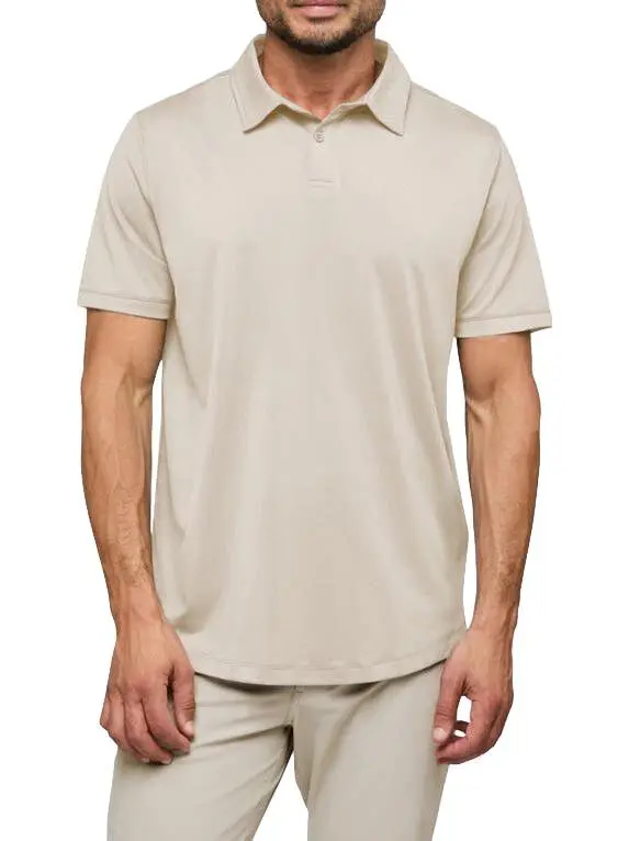 CUTS Trim Fit Cotton Blend Polo - Clay
