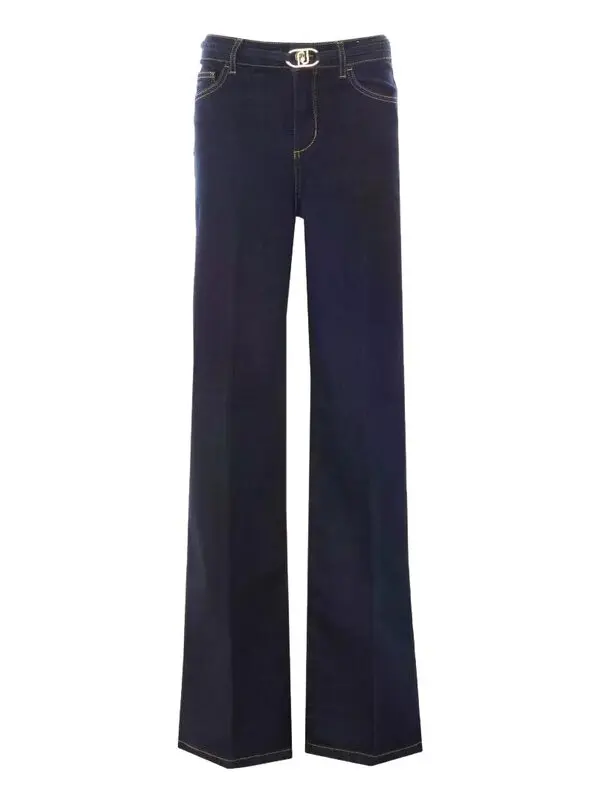 Liu Jo Belted Flared Jeans - Blue