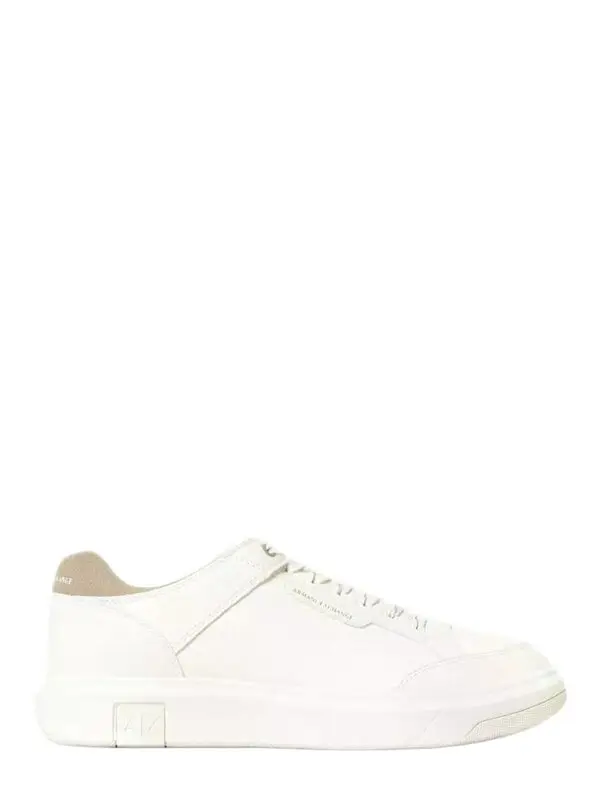 Emporio Armani Lace-up Panelled Sneakers - Neutrals