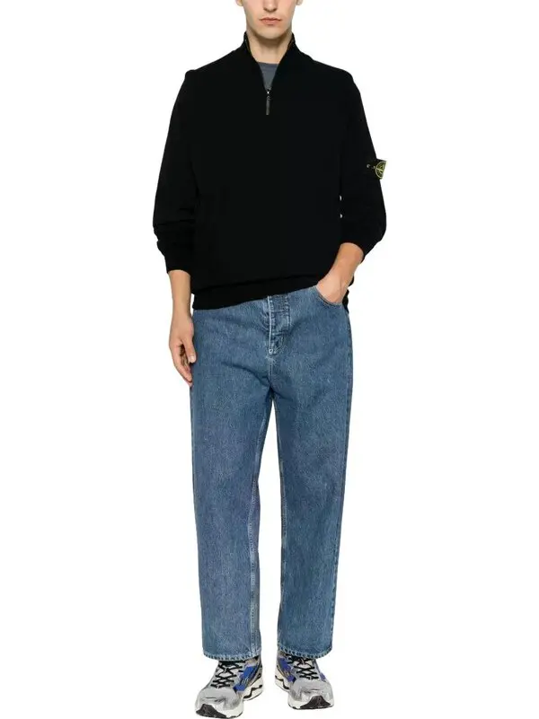 Stone Island Quarter-zip Sweater - Black