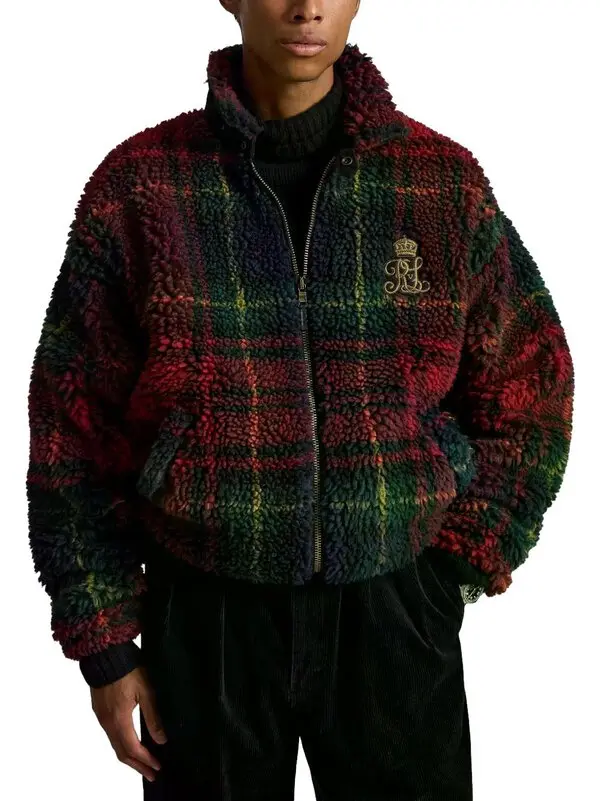 Polo Ralph Lauren Tartan Fleece Zip-up Sweater - Red