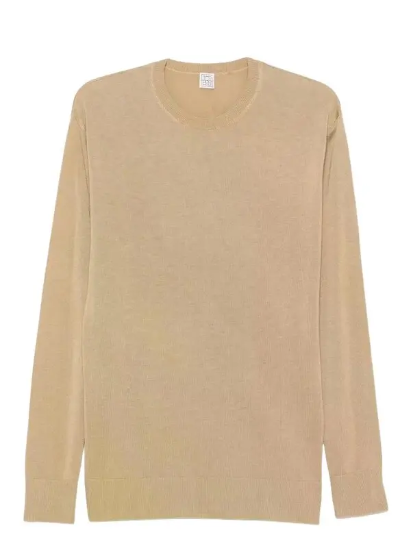 TOTEME Long Sleeve Ribbed Sweater - Neutrals