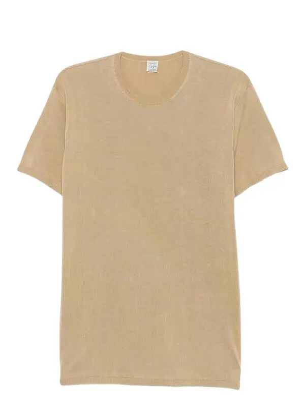 TOTEME Short-sleeved Crew Neck T-shirt - Neutrals