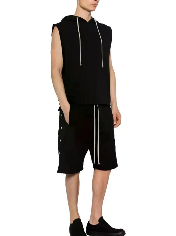 Rick Owens Sleeveless Hoodie - Black