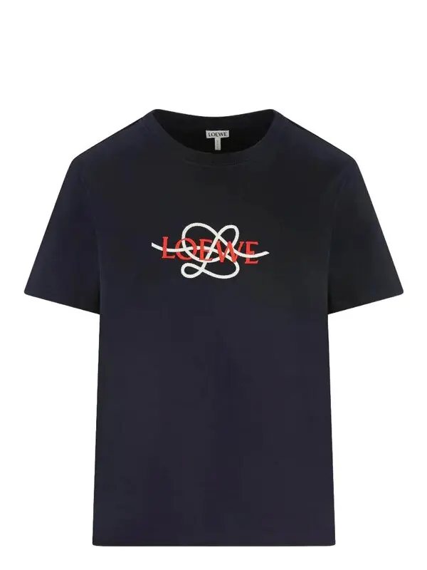Loewe Embroidered Logo T-shirt - Blue