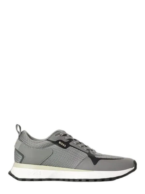 BOSS Mesh Panelled Sneakers - Grey