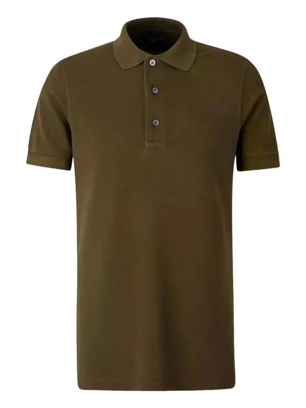 TOM FORD Logo-embroidered Piqué Polo Shirt - Green