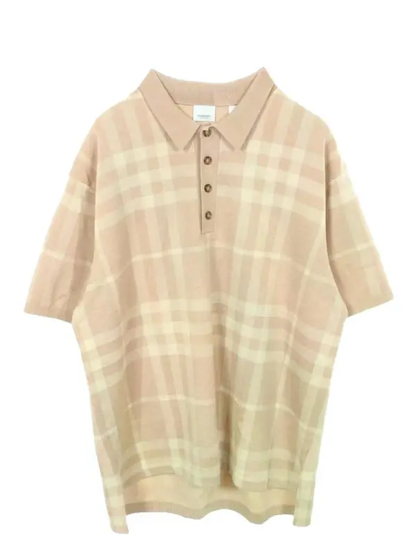 Burberry Check Jacquard Polo Shirt - Neutrals