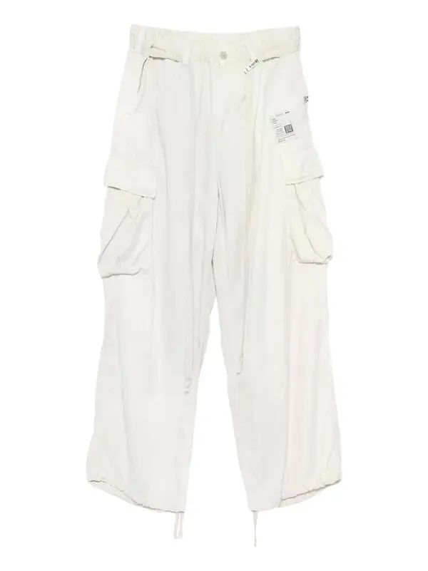 Mihara Yasuhiro Satin Finish Cargo Pants - Neutrals