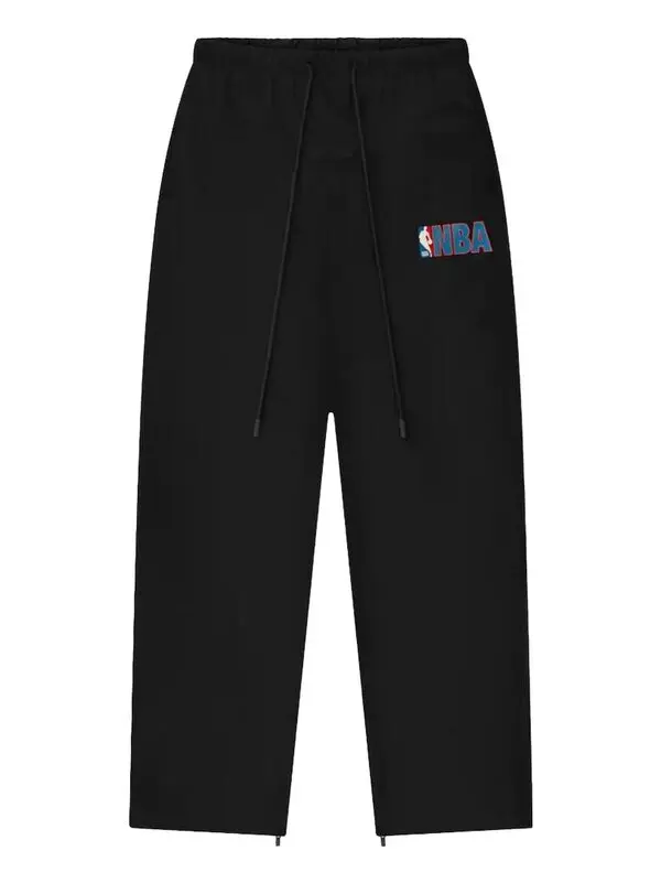 Fear Of God X Nba Logo-print Relaxed-fit Track Pants - Black