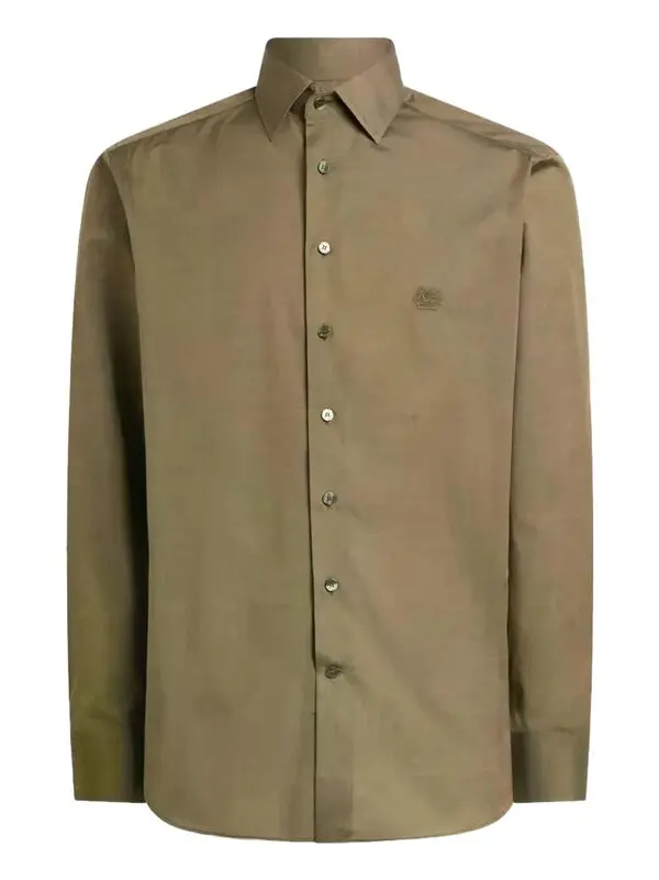 Etro Pegaso-embroidered Shirt - Green