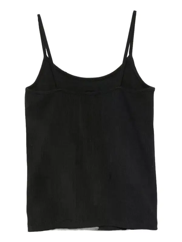 MC2 SAINT BARTH Embellished Ribbed Top - Black