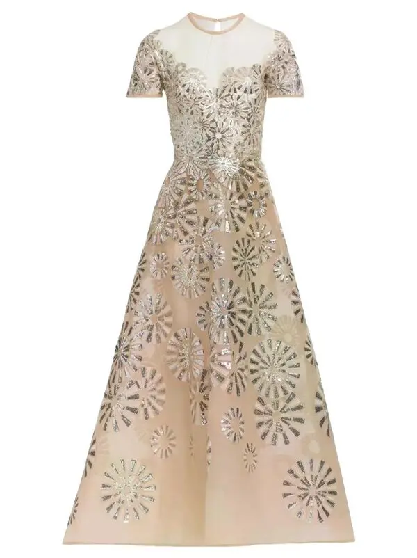 Elie Saab Sequin-embroidered Tulle Gown - Neutrals