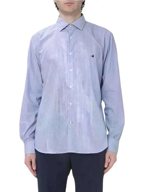 BROOKSFIELD Striped Button-down Shirt - Blue