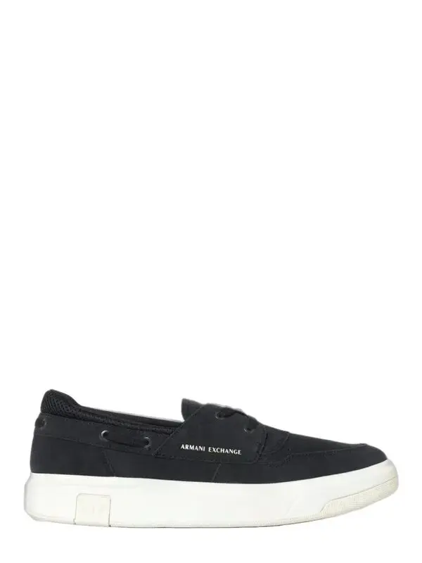 Armani Exchange Suede Boat Shoes - Blue