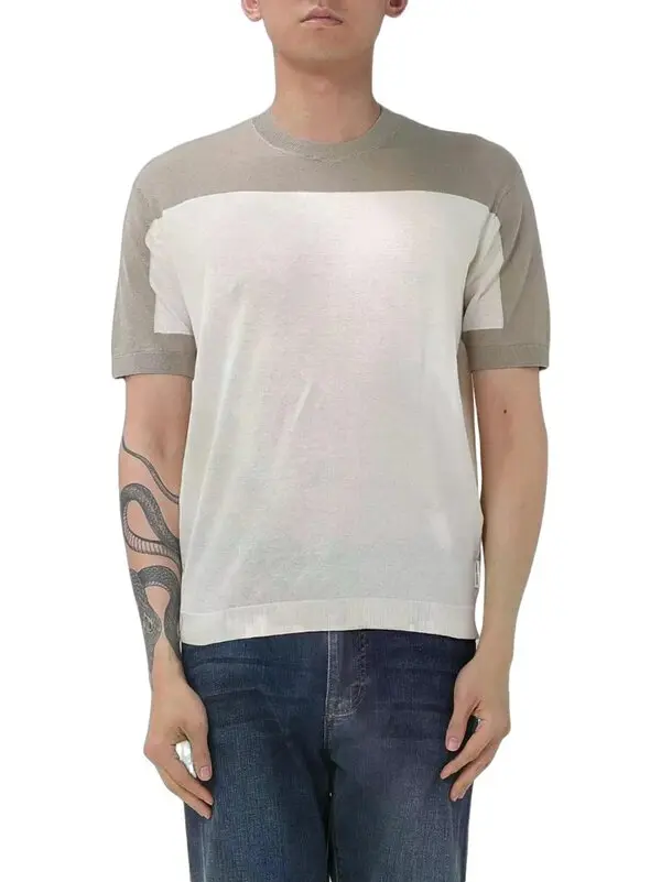 Emporio Armani Two-tone Short-sleeve T-shirt - Neutrals