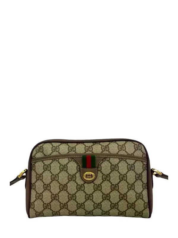 Gucci Gg Supreme Web Crossbody Bag - Neutrals