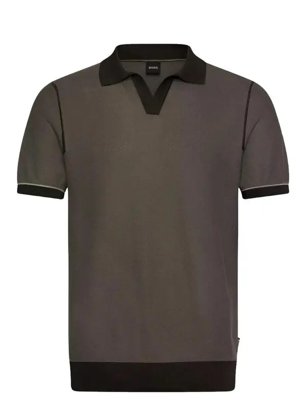 BOSS H-narciso Open-collar T-shirt - Brown