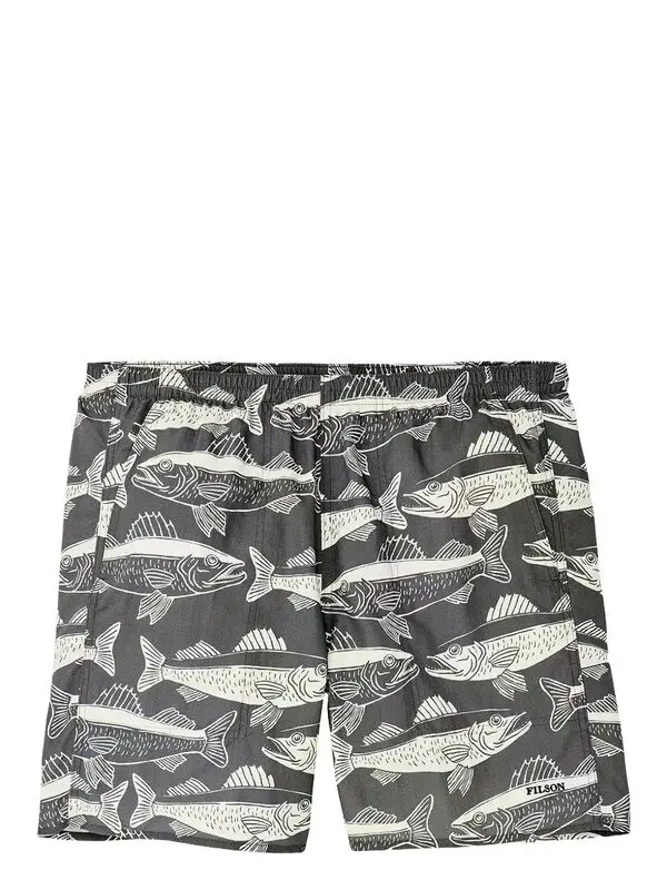 Filson Oxbow Lake Printed Drawstring Shorts - Grey
