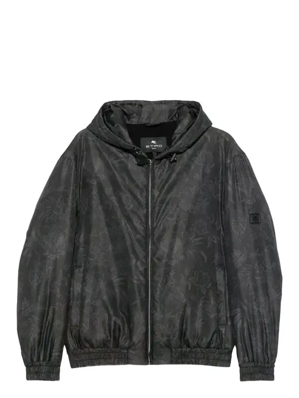 Etro Paisley-print Hooded Jacket - Grey