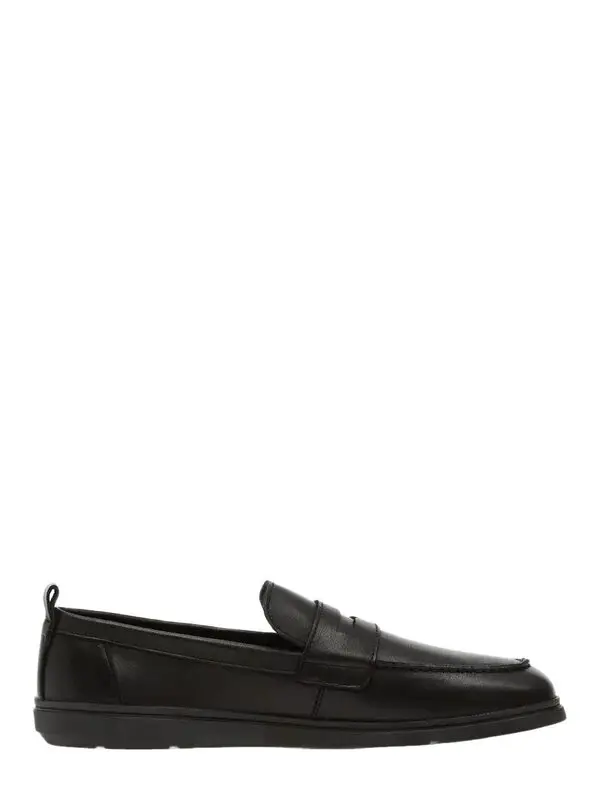 GROUNDIES Leather Slip-on Sneakers - Black