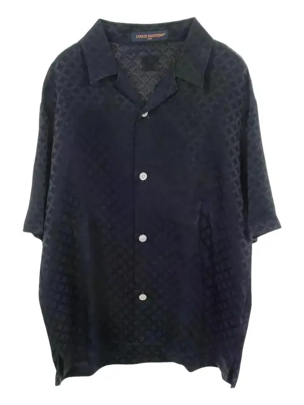 LOUIS VUITTON 2010s Graphic Jacquard Shirt - Black