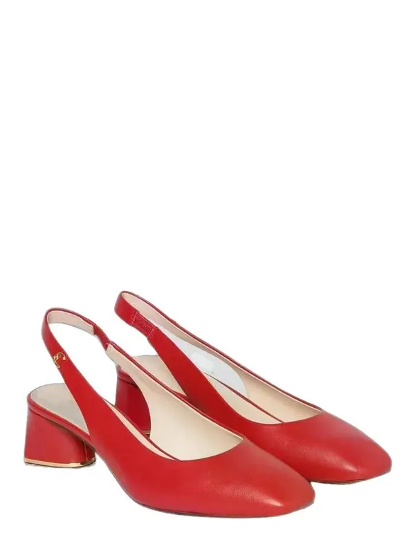 COCCINELLE Leather Slingback Sandals - Red