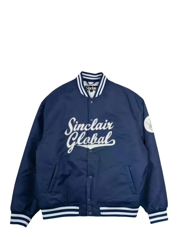 SINCLAIR Embroidered Bomber Jacket - Blue