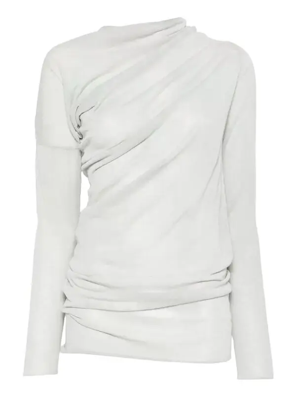 Paloma Wool Jojo Ruched Long Sleeve Top - Grey