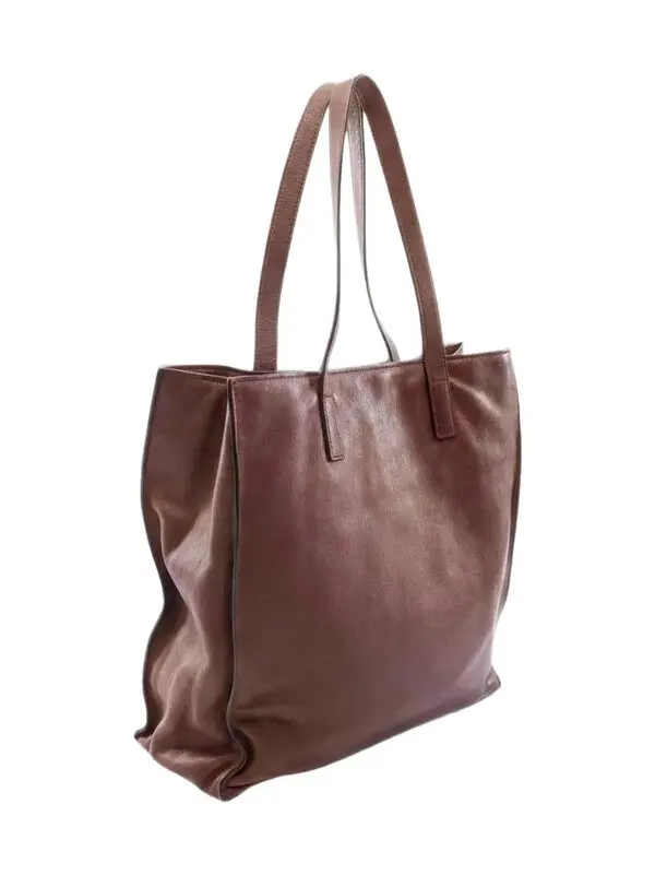Miu Miu 2000s Leather Tote Bag - Brown