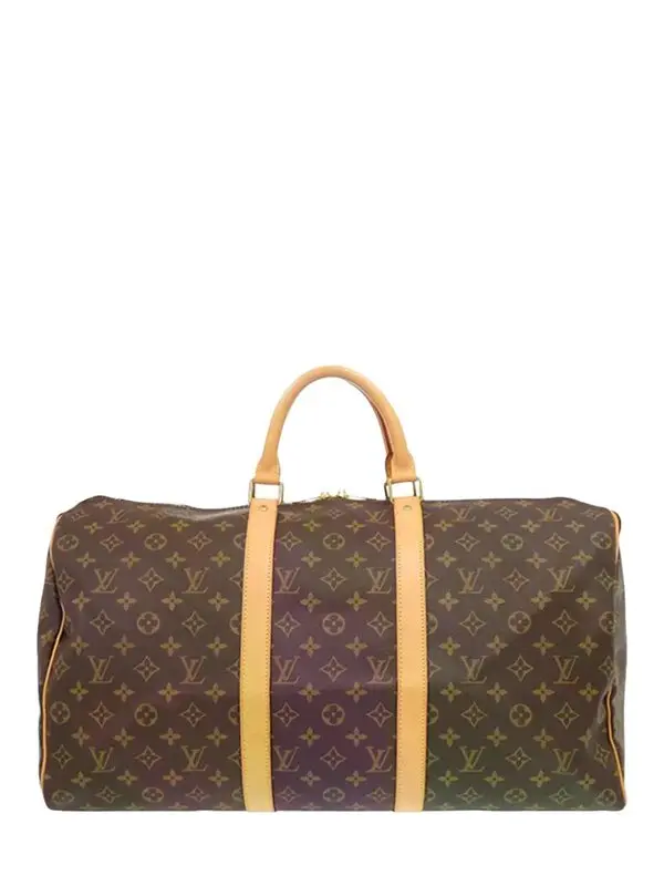 LOUIS VUITTON Monogram Keepall 50 Travel Bag - Brown