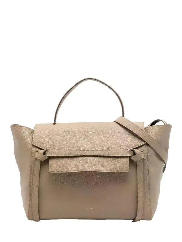 Celine Mini Grained Calfskin Belt Bag Satchel - Neutrals