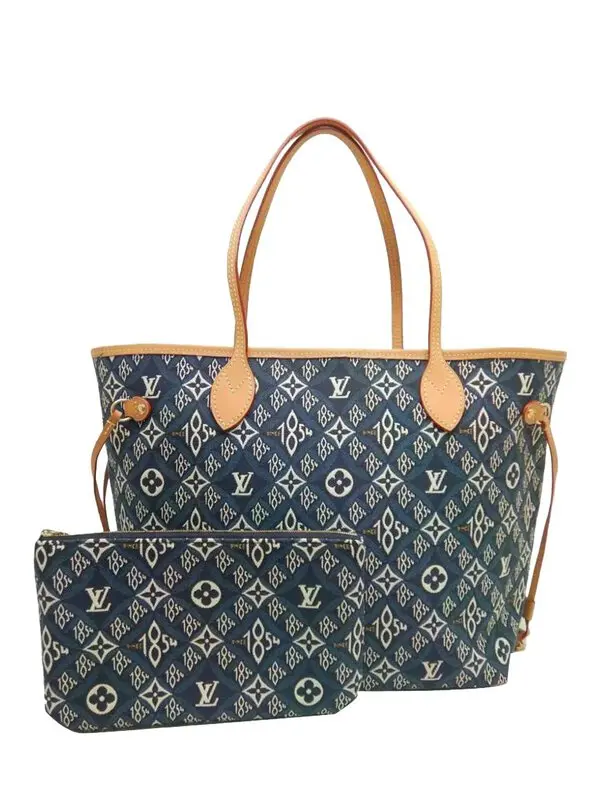 LOUIS VUITTON Monogram Jacquard Since 1854 Neverfull Mm Tote Bag - Blue