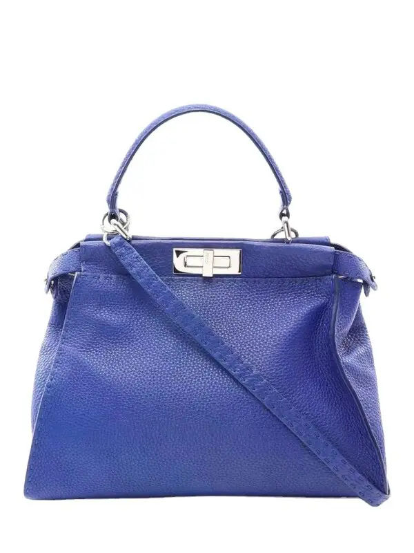 Fendi Selleria Peekaboo Satchel - Blue