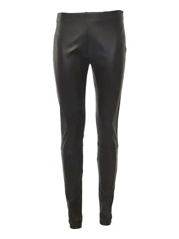 MAISON MARGIELA Leather-paneled Knit Trousers - Black