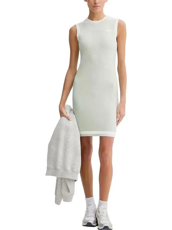 Guess Gabry Perforated-knit Sleeveless Mini Dress - Grey
