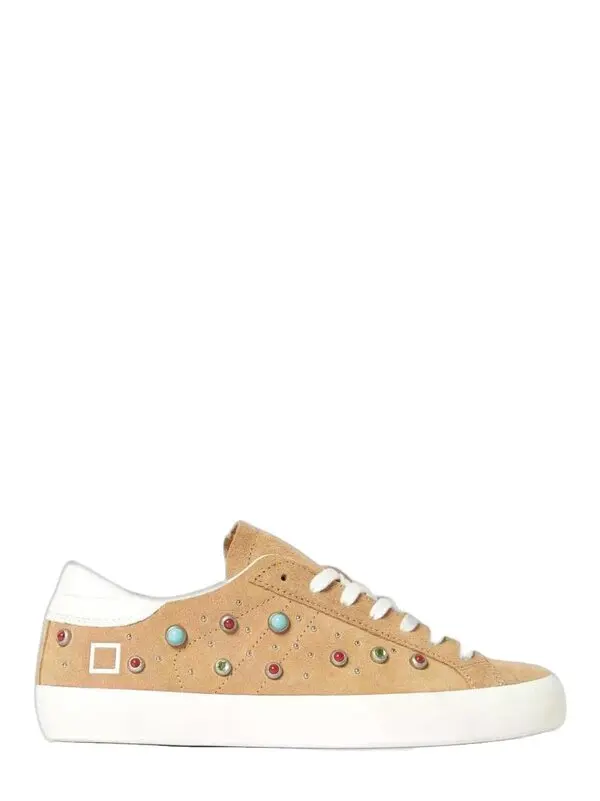 D.a.t.e. Stud-embellished Suede Sneakers - Brown