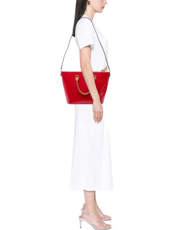 LOUIS VUITTON Monogram Vernis Montebello Mm Satchel - Red
