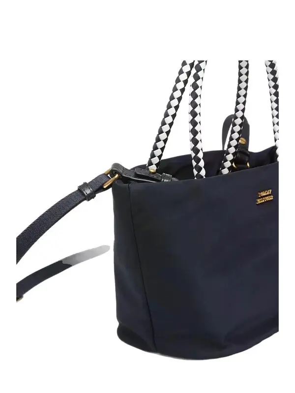 Tommy Hilfiger Woven-handle Marina Bucket Tote Bag - Blue