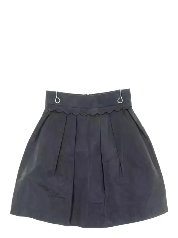 Miu Miu Scalloped Mini Skirt - Grey