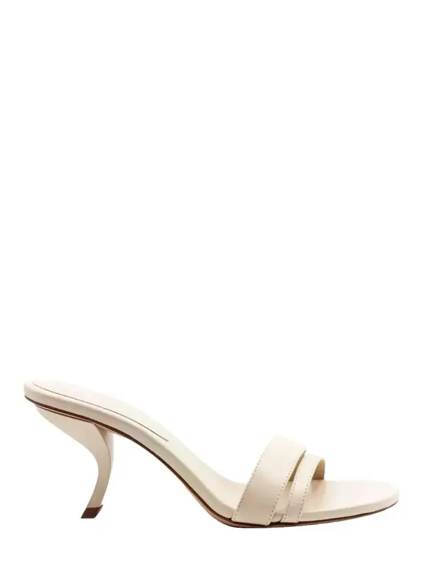 GIABORGHINI Stiletto Double-strap Leather Sandals - Neutrals
