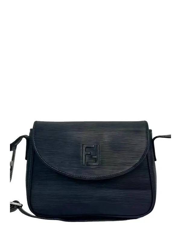 Fendi Leather Ff Crossbody Bag - Blue