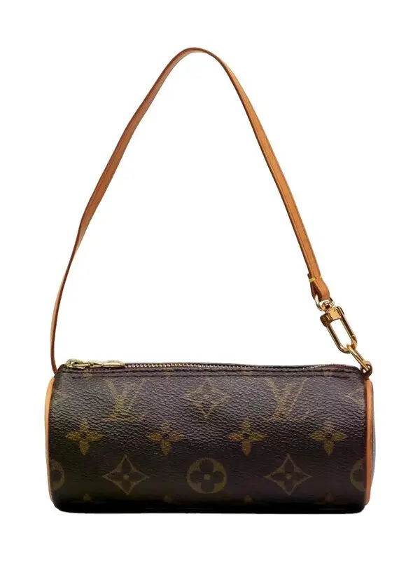 LOUIS VUITTON Monogram Papillon Pochette Handbag - Brown