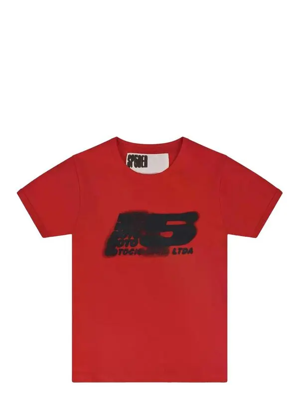 SP5DER Graphic Print T-shirt - Red