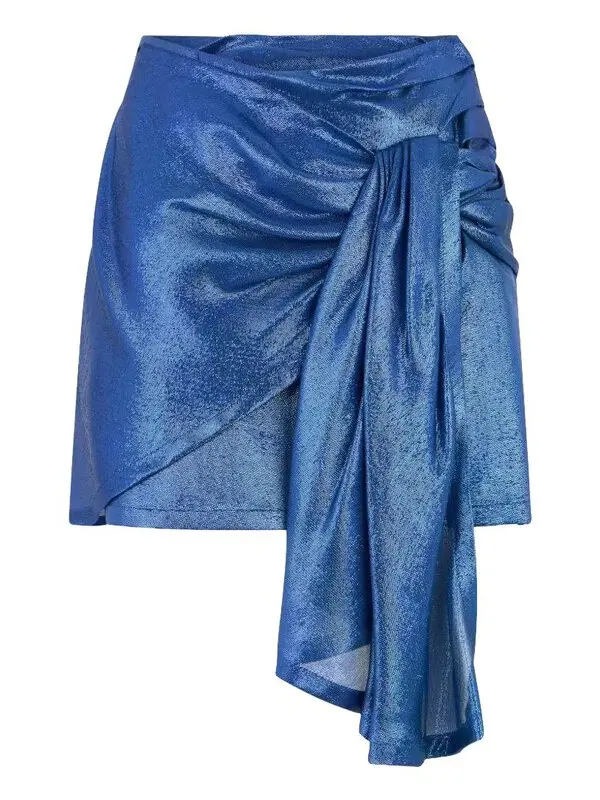 Alberta Ferretti Draped Mini Skirt - Blue